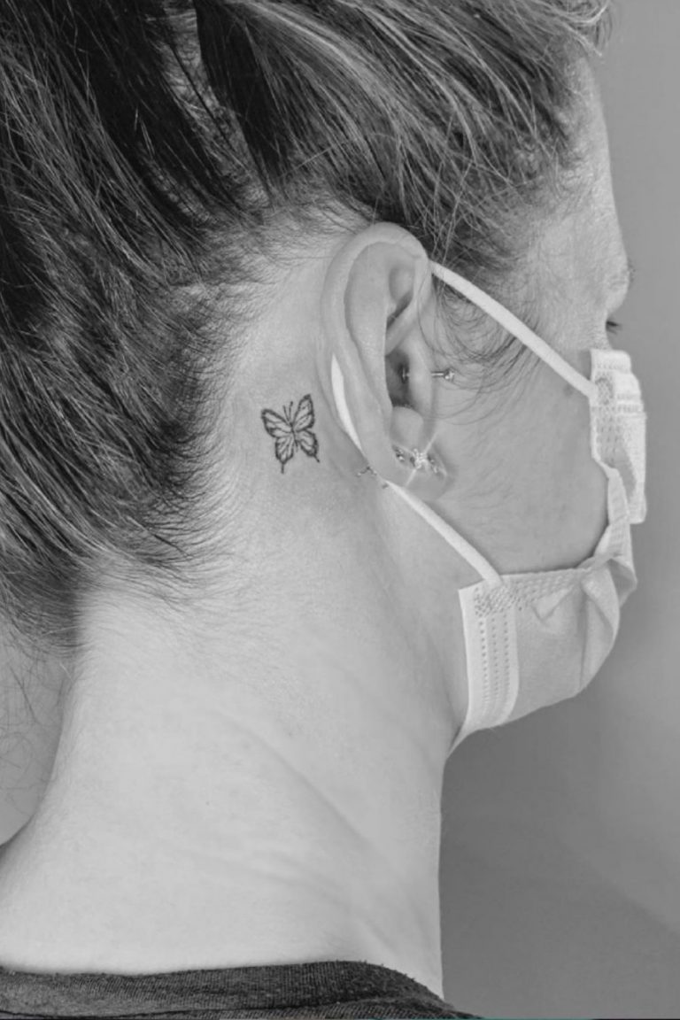 21 Cute and Cool Small Ear Tattoos for Women in 2021