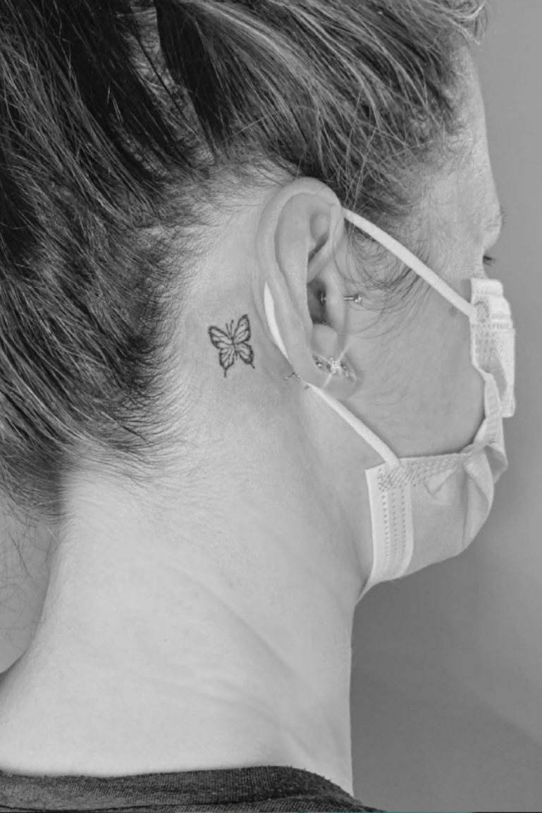 21 Cute and Cool Small Ear Tattoos for Women in 2021