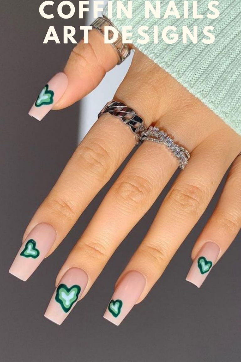39 Pretty and Cute Coffin shape nail design You Will Love