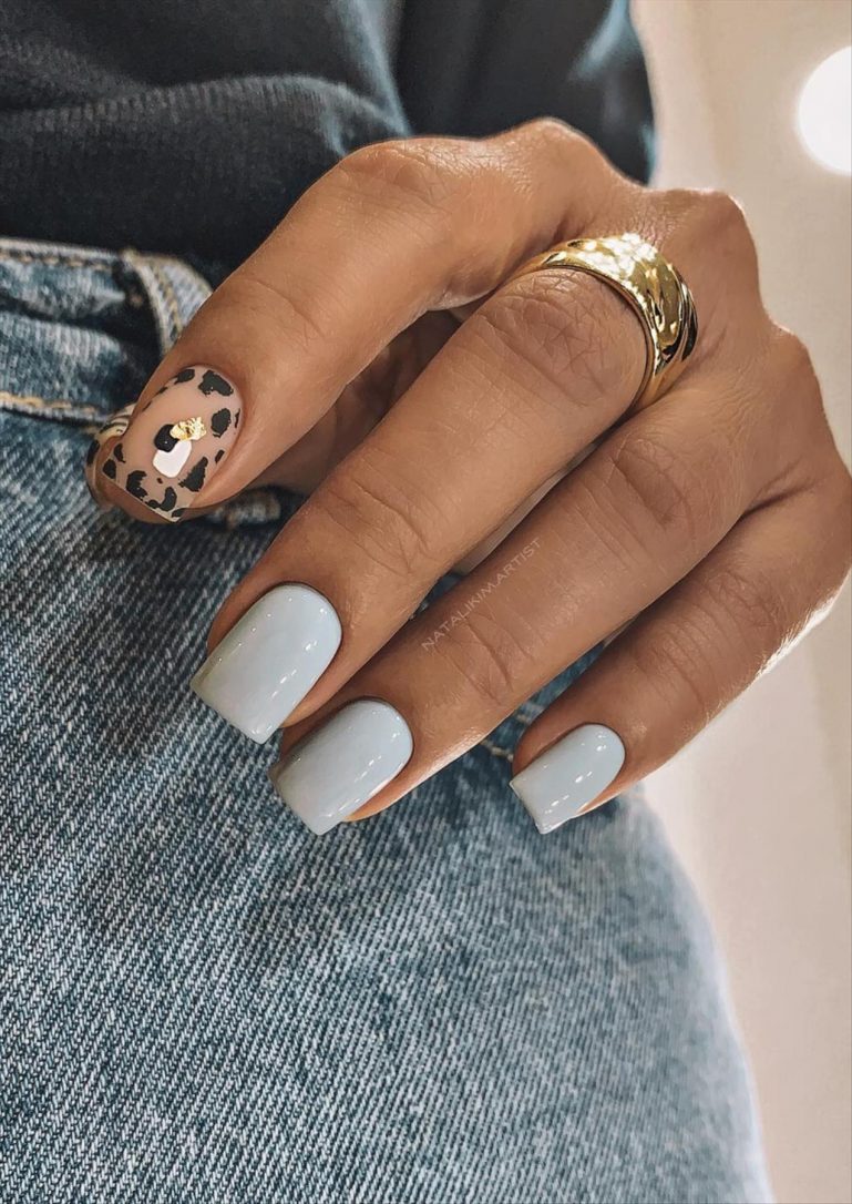 26 Trendy short square nails for a chic look