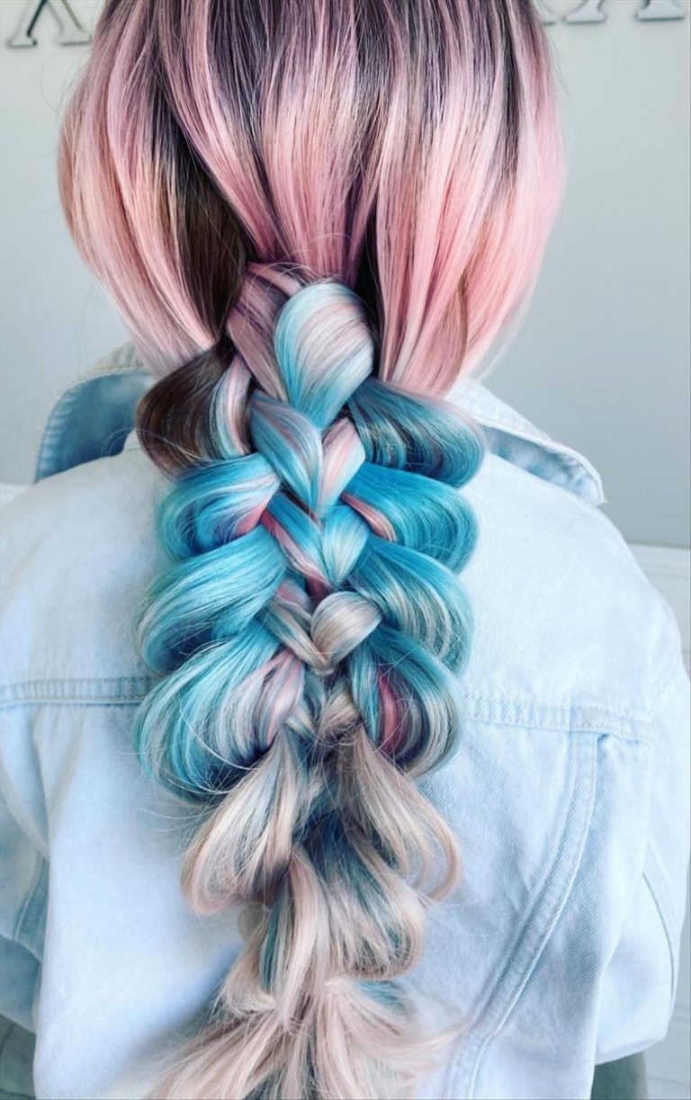 34 Romantic Colorful Braids Hairstyles For Big Day - Page 11 of 34 ...