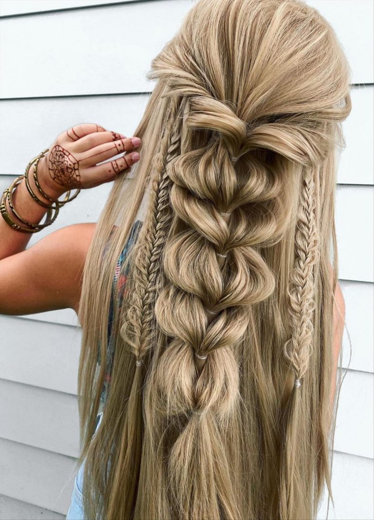 34 Romantic Colorful Braids Hairstyles For Big Day - Page 25 of 34 ...