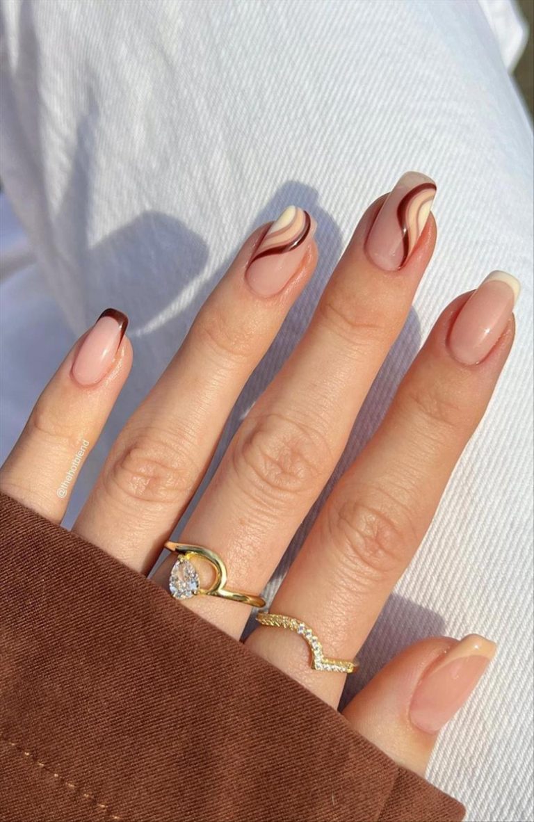 46 Best Brown nail designs for Fall nail colors 2022 trends