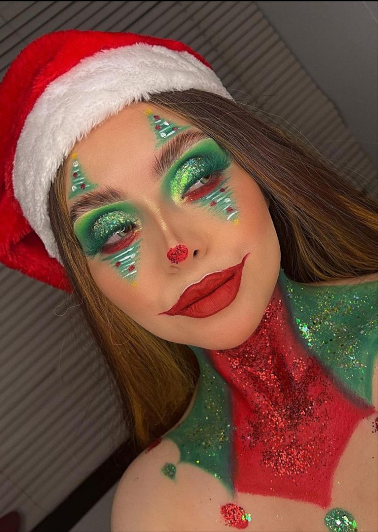 35+ Glam Christmas makeup looks and festival makeup ideas