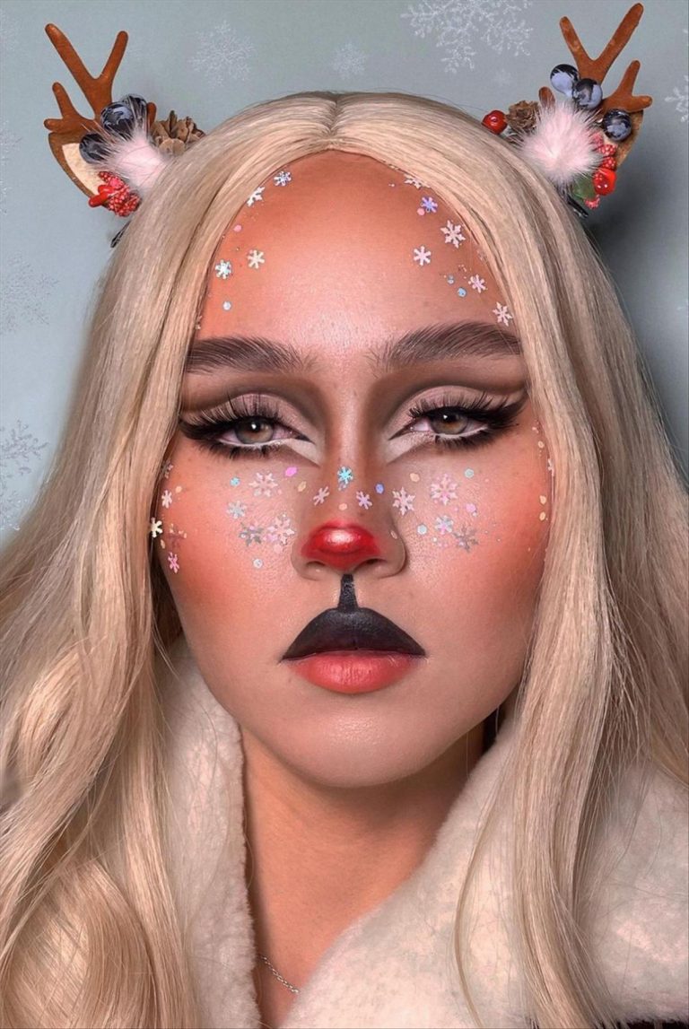 35+ Glam Christmas makeup looks and festival makeup ideas