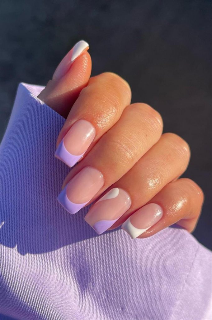 45 Elegant spring abstract nails and swirl nails to try - Lily Fashion ...