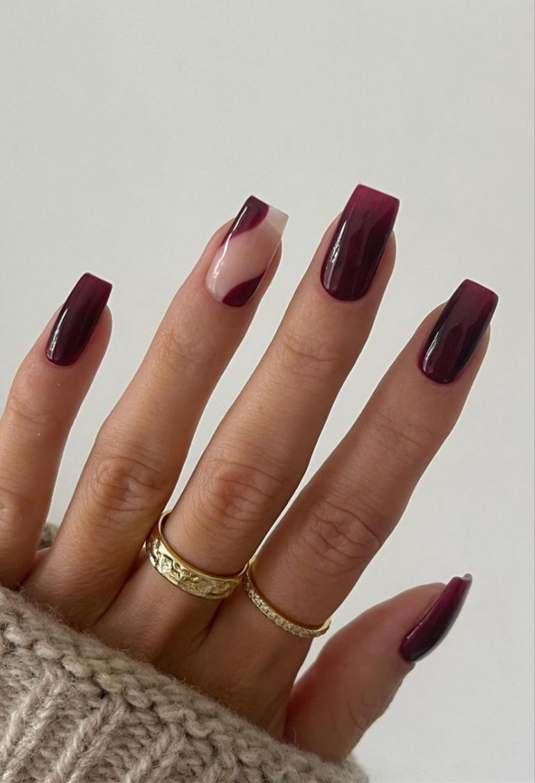 45 Elegant spring abstract nails and swirl nails to try - Lily Fashion ...
