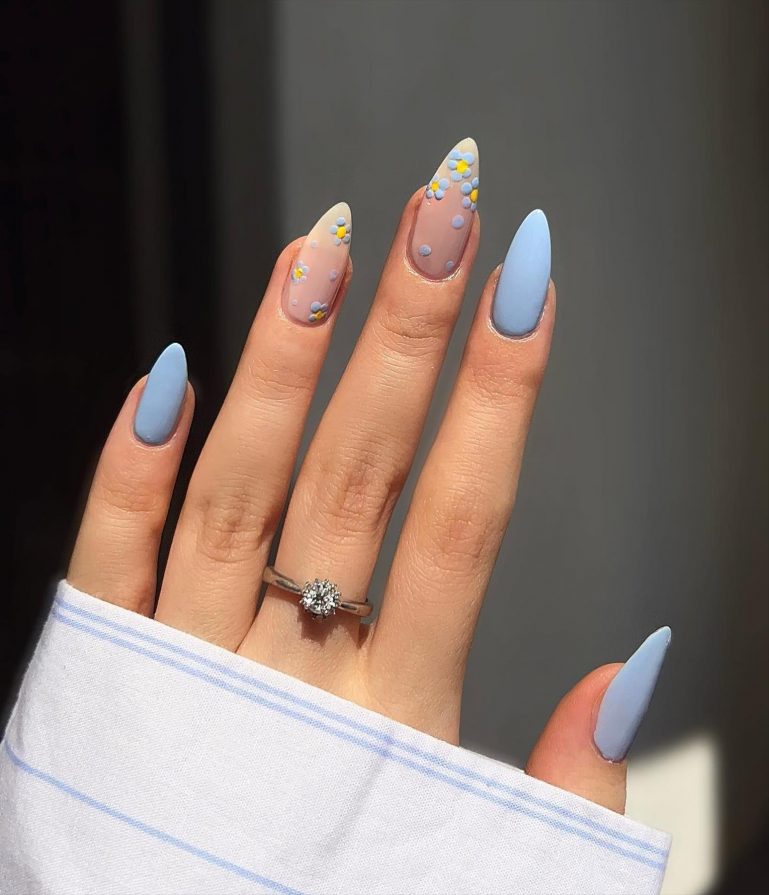 27 Natural Single nail colors with short almond nail shapes to try