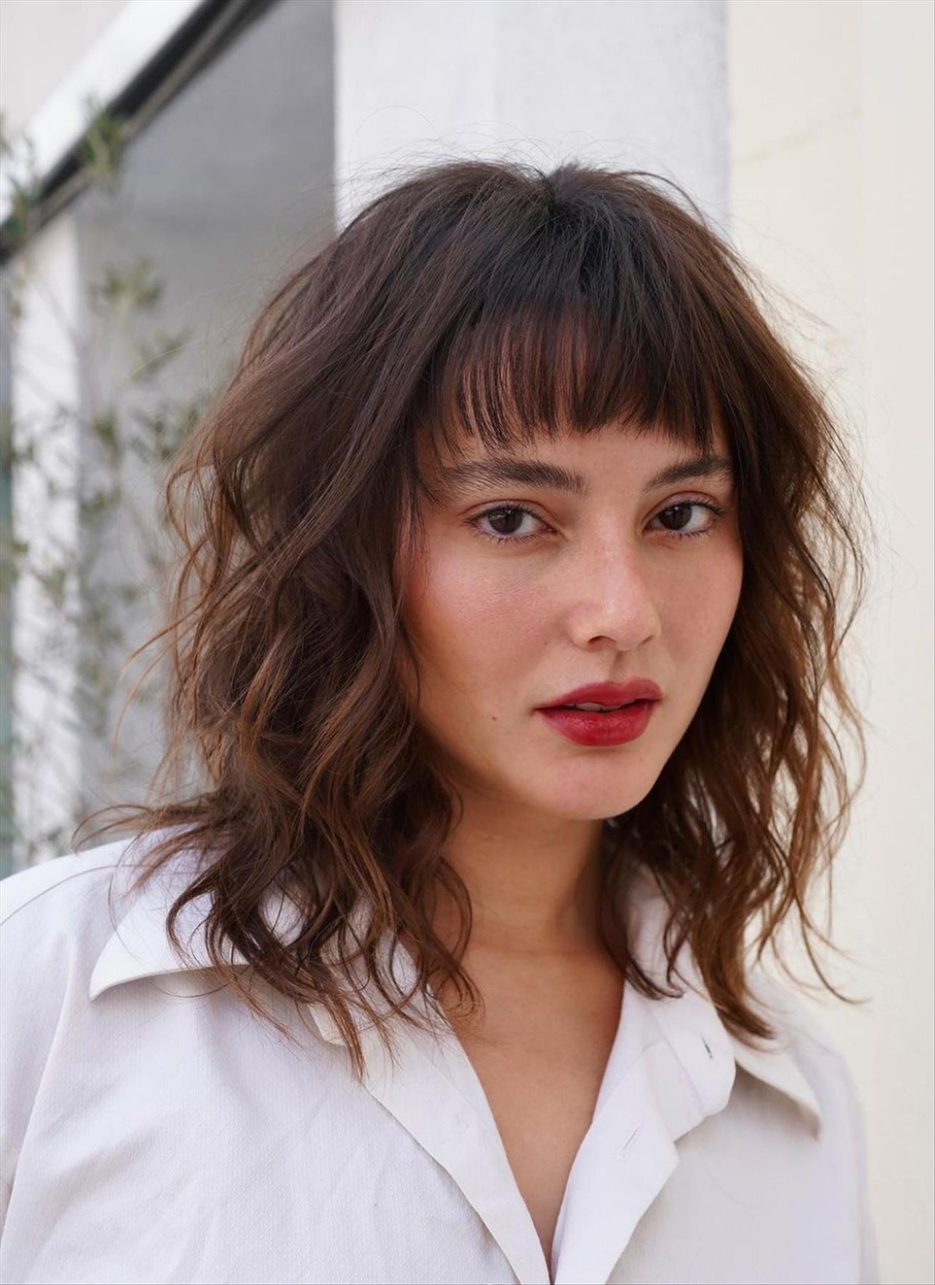 43 Best shaggy lob haircuts with bangs for cool girls - Page 2 of 2 ...